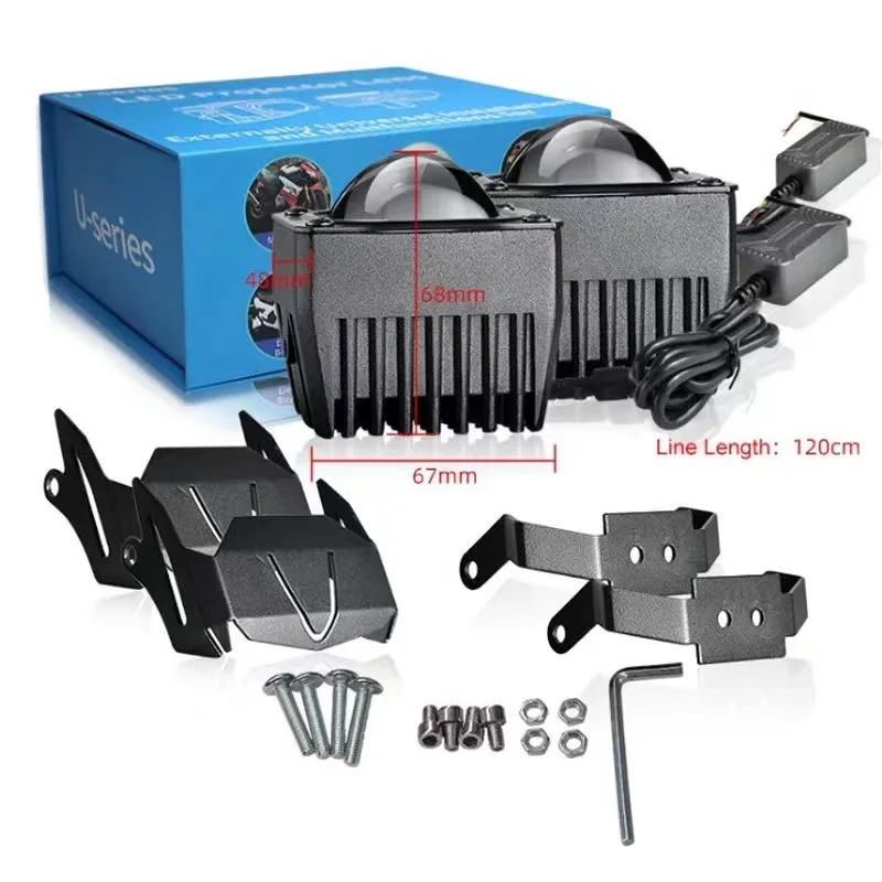 U9 Plus Led Motorcycle Headlight Projector 6000lm 60w Moto Spotlight ...