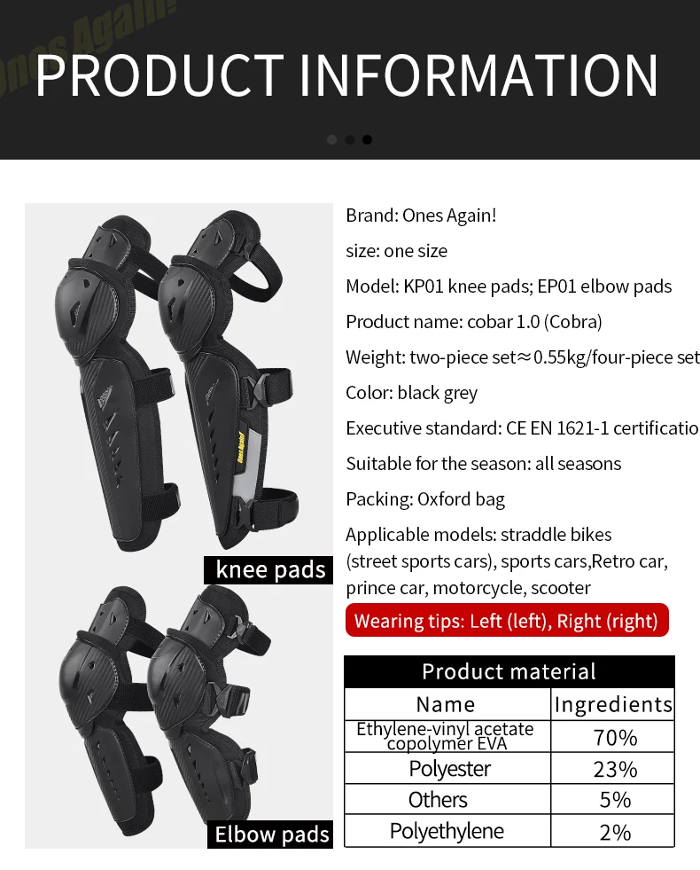 4 Pcs Strap on Motocross Protective Leg Safety Pads
