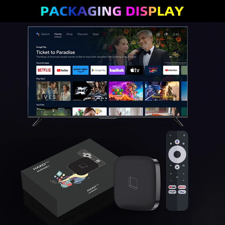 HAKO Pro Smart TV Box - Android 11, Netflix 4K, Google Certified