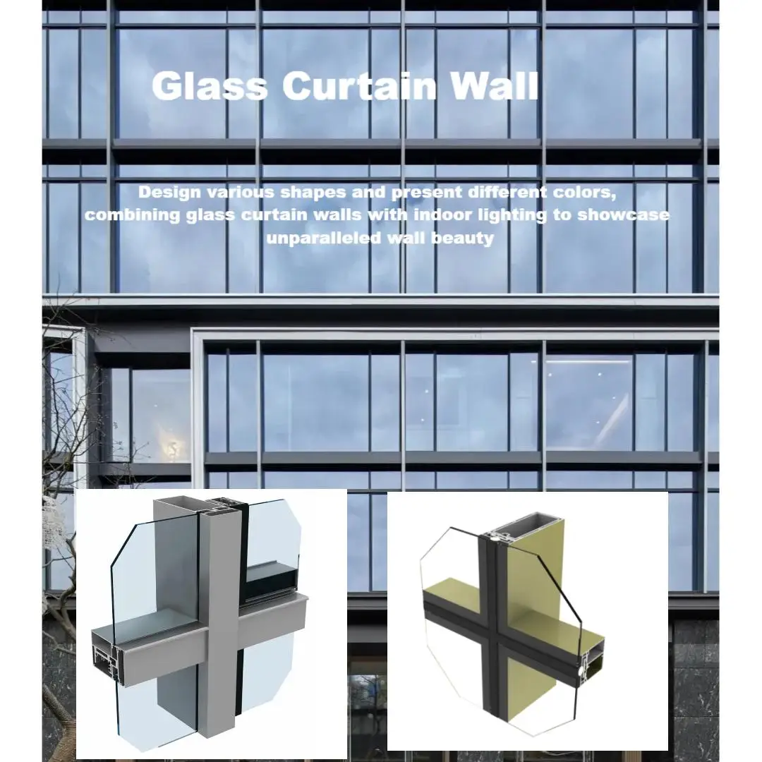 Wholesale Curtain Wall Hidden Frame Spider Glass Curtain Wall Glazed Glass Curtain Wall| Alibaba.com