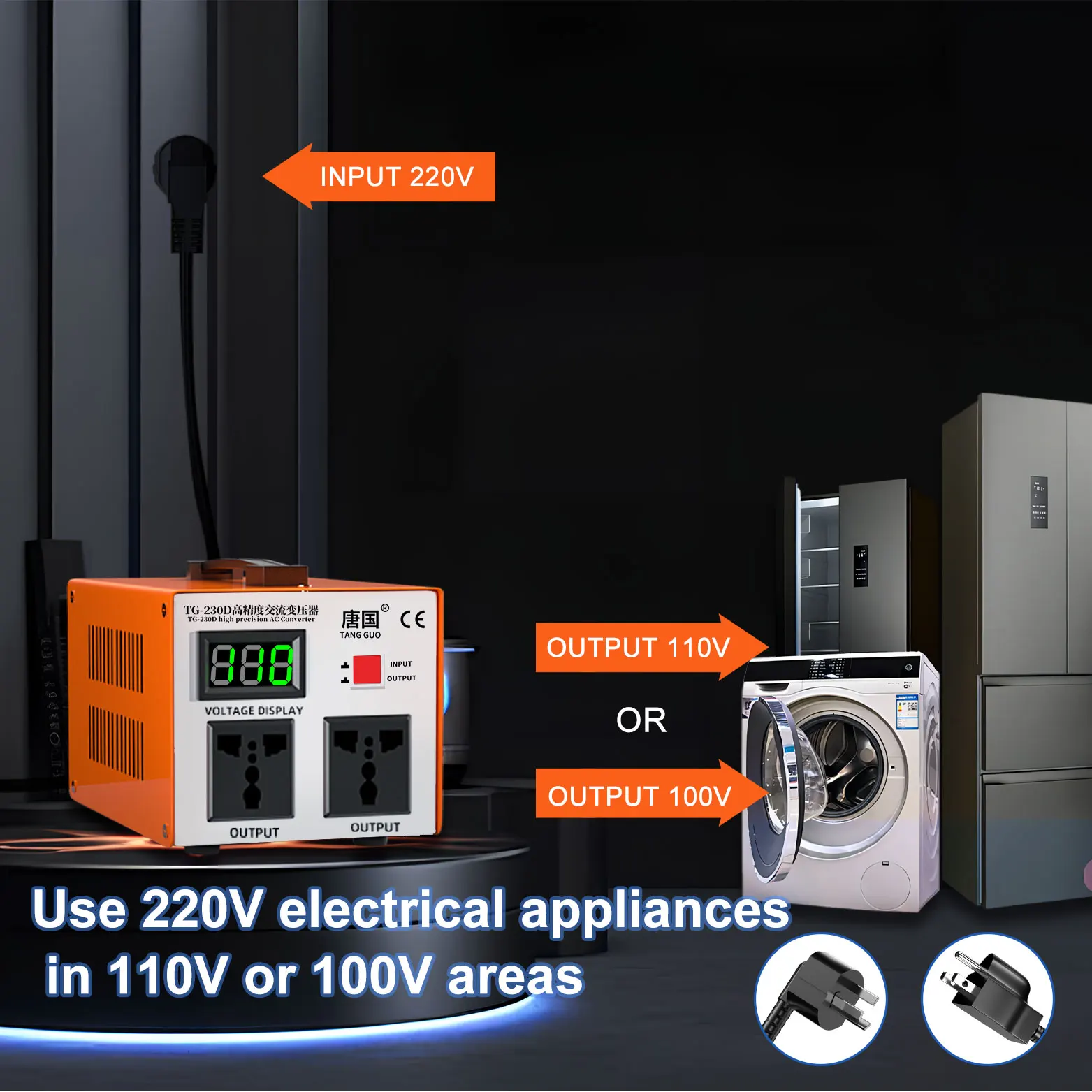 Tang Guo 1500w 220v-110v Transformer Voltage Converter Voltage ...