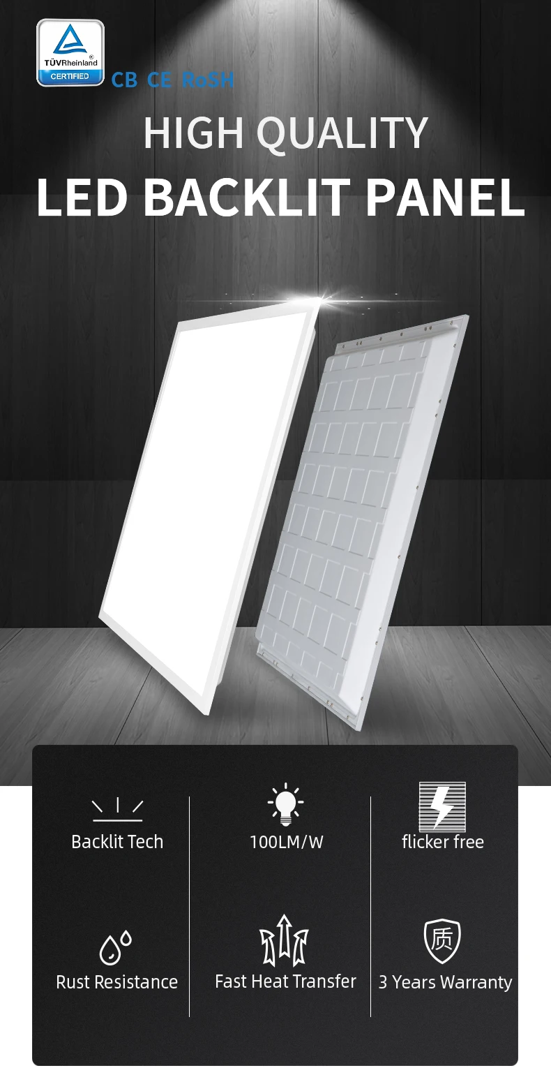 40w 60x60 Led Panel Light Square Ceiling Lights Aluminum Panel Frame ...
