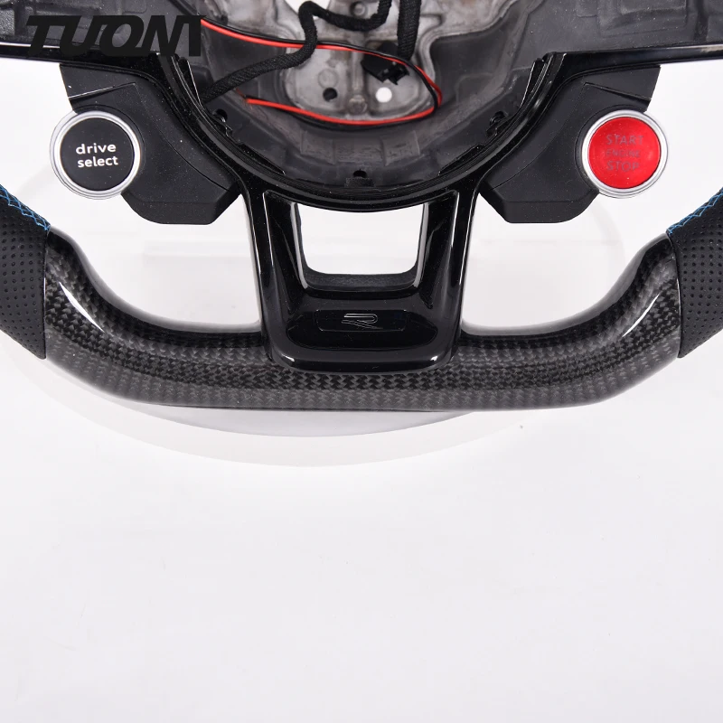 Sport Car Carbon Fiber Start Stop Button Steering Wheel For Vw Polo Mk5 ...