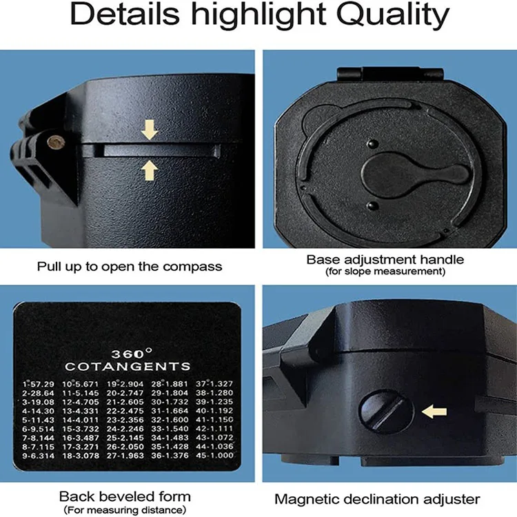 7 In 1 Compass Authentic Outdoor Professional Geological Multifunction ...