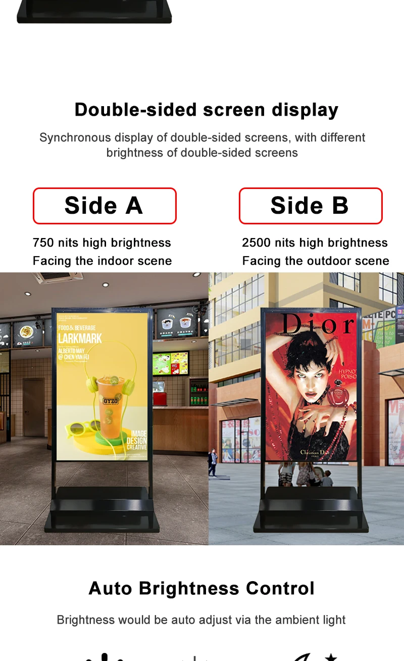 Floor Stand Retail Window Display Android 24/7 55 Inch Hd Screen Ultra ...