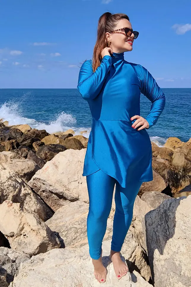 Modest Vrouw Lang Elegant Long Islamic Pour Femme Muslim Swimwear Women ...