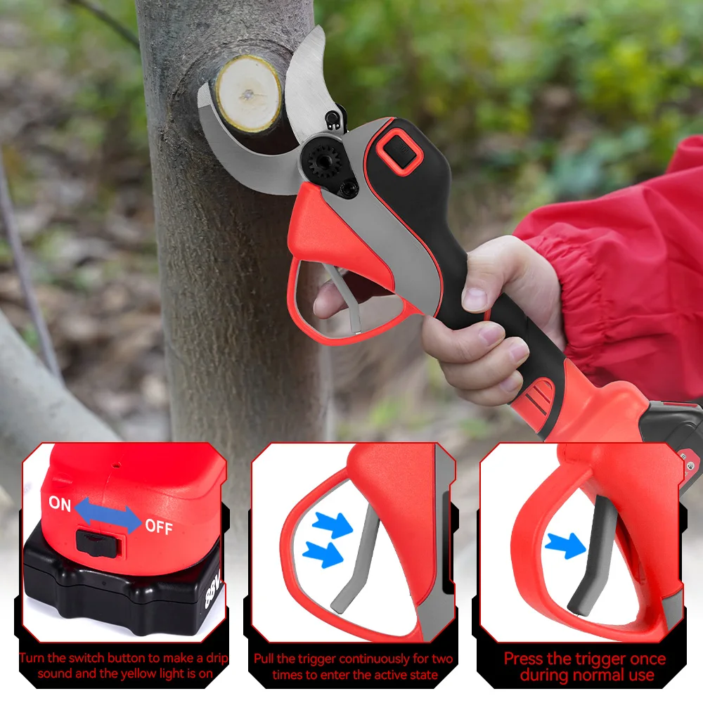 Battery Powered Electric Pruning Shears with SK5 Blade - OEM