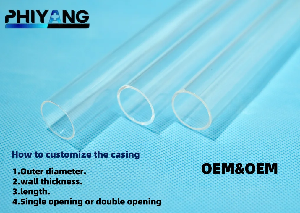 Custom Quartz Glass Casing High Transparent High Temperature Resistant ...