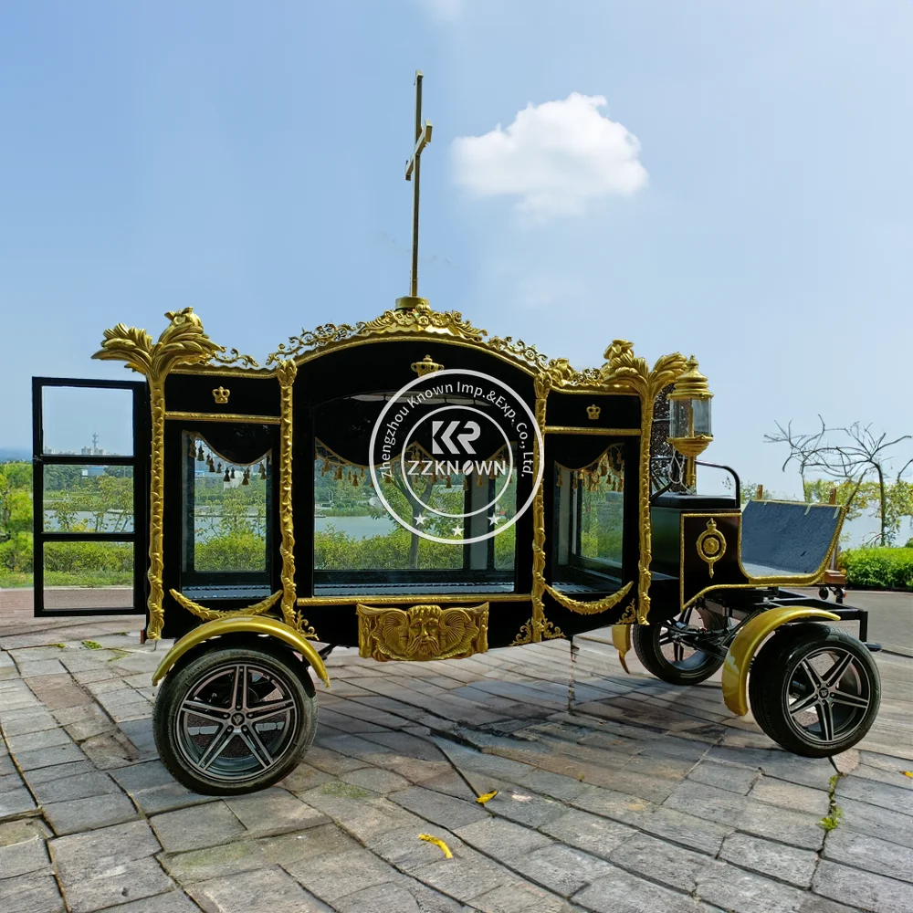 2024 Silver Horse-drawn Hearse Wagon English Style Funera Carriage Oem ...
