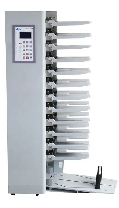 12 Trays Automatic Digital Paper Sheet Collator Machine Ac-1200 - Buy ...