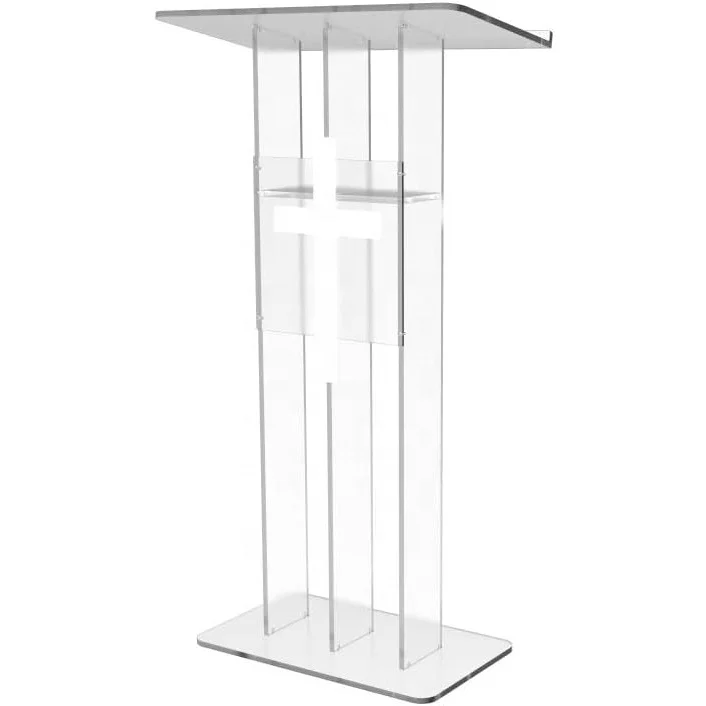 Acrylic Podiums for Church Plexiglass Lectern Transparent Pulpit with ...