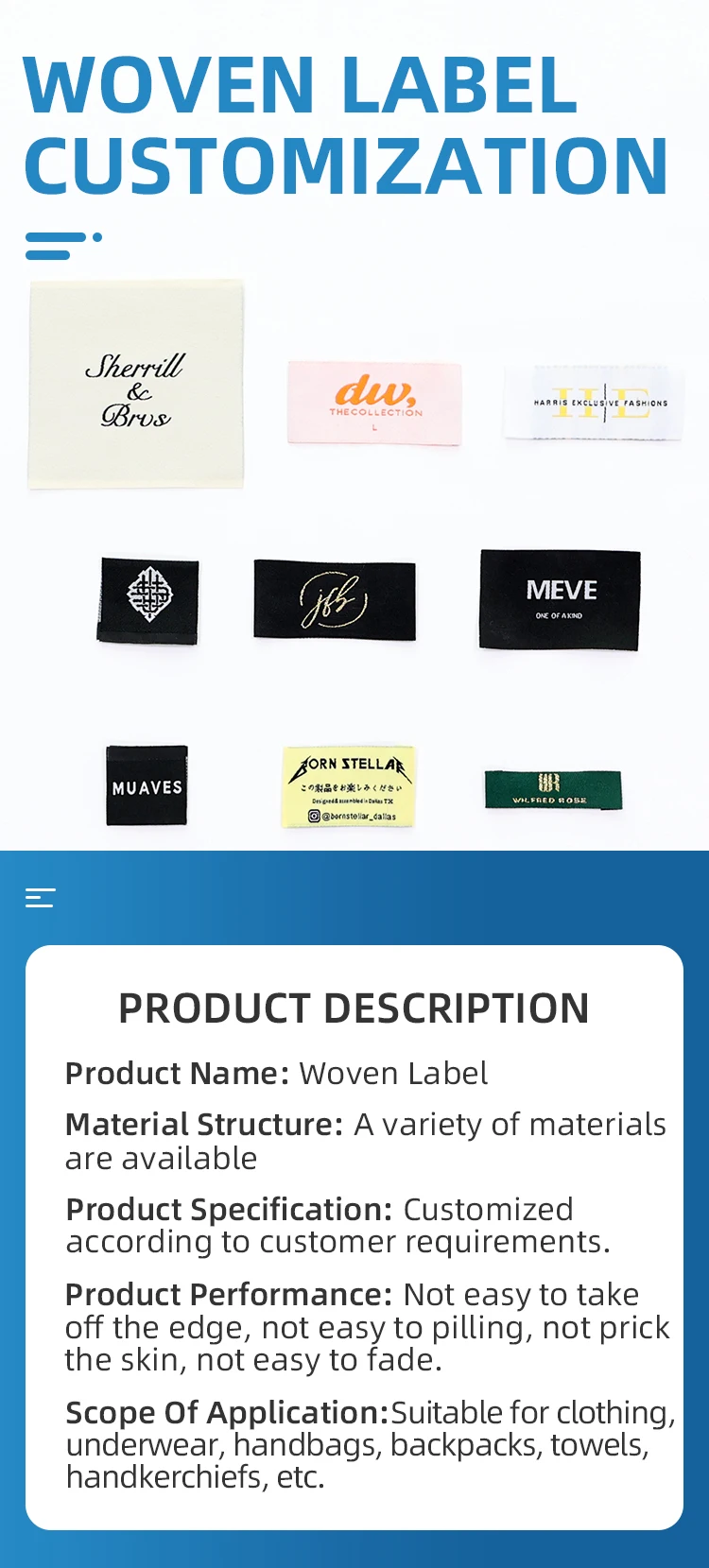 Custom Woven Labels - Elevate Your Garments & Accessories