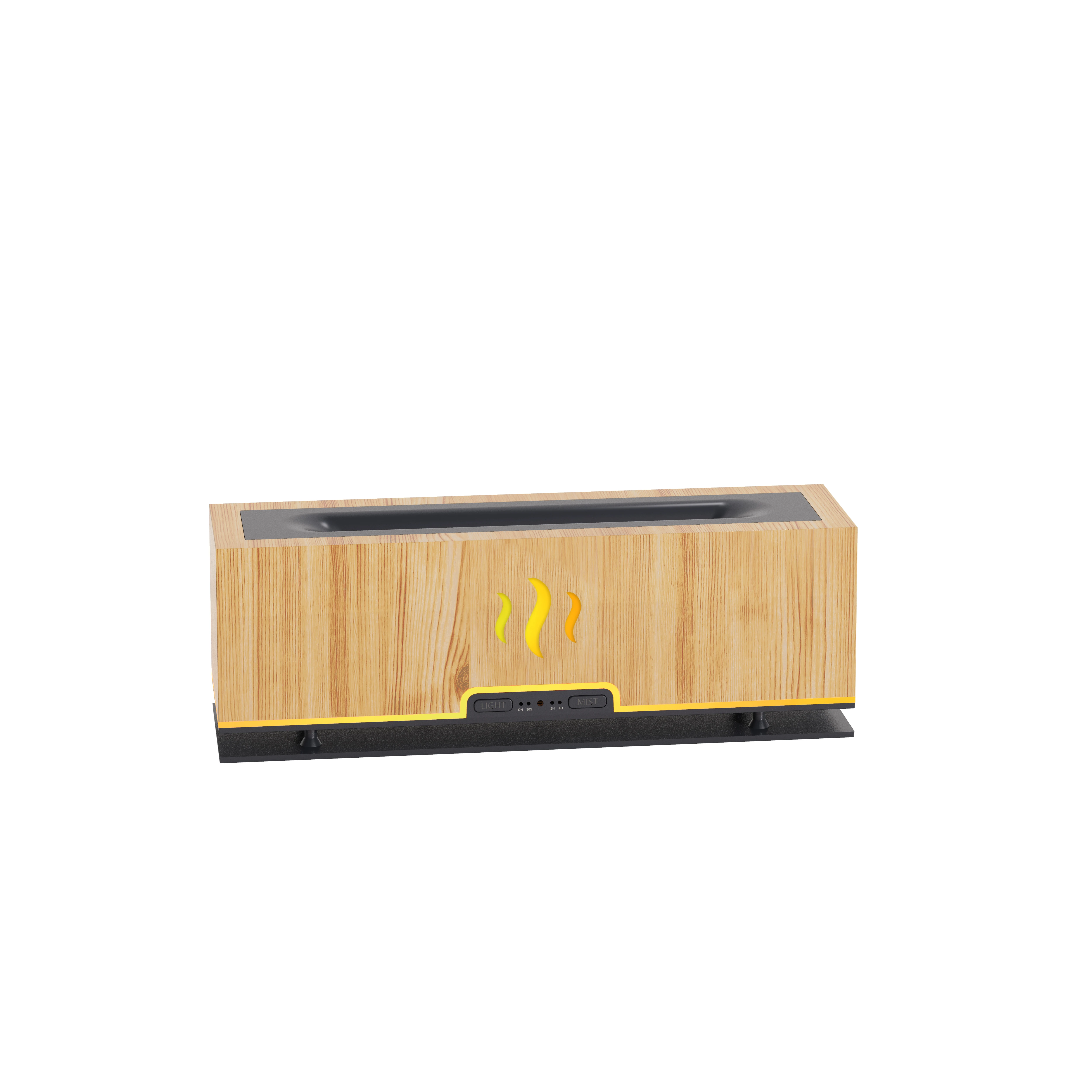 Rectangular Flame Aromatherapy Diffuser 200ml Humidifier Purifier ...