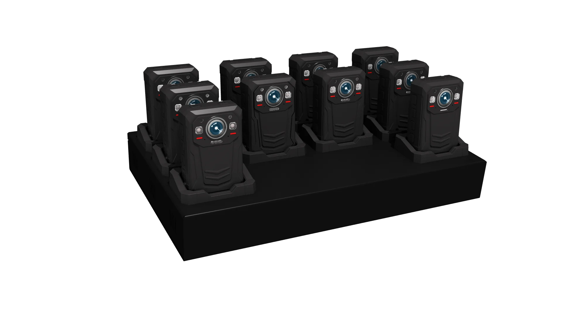 10-port RJ45 Body Camera Docking Station - Charging & Upload