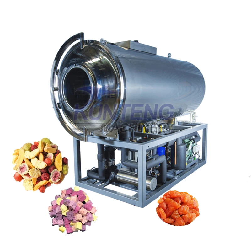 Industrial vacuum fruits drying snack freeze dryer machine for dried ...