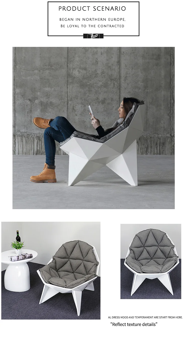 Modern Fiberglass Diamond Throne Geodesic Dome Lounge Chair With ...