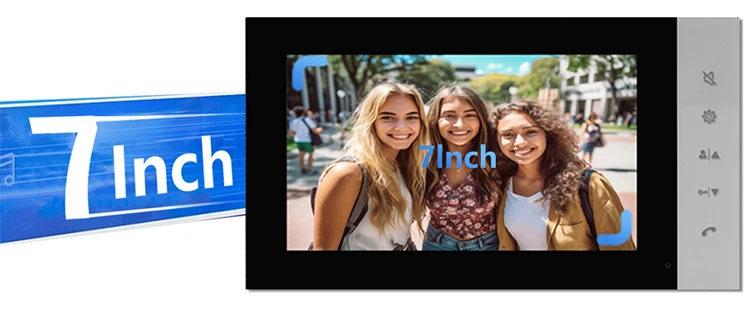 4-wire Waterproof Video Door Phone With 7-inch Lcd Monitor For Villa ...