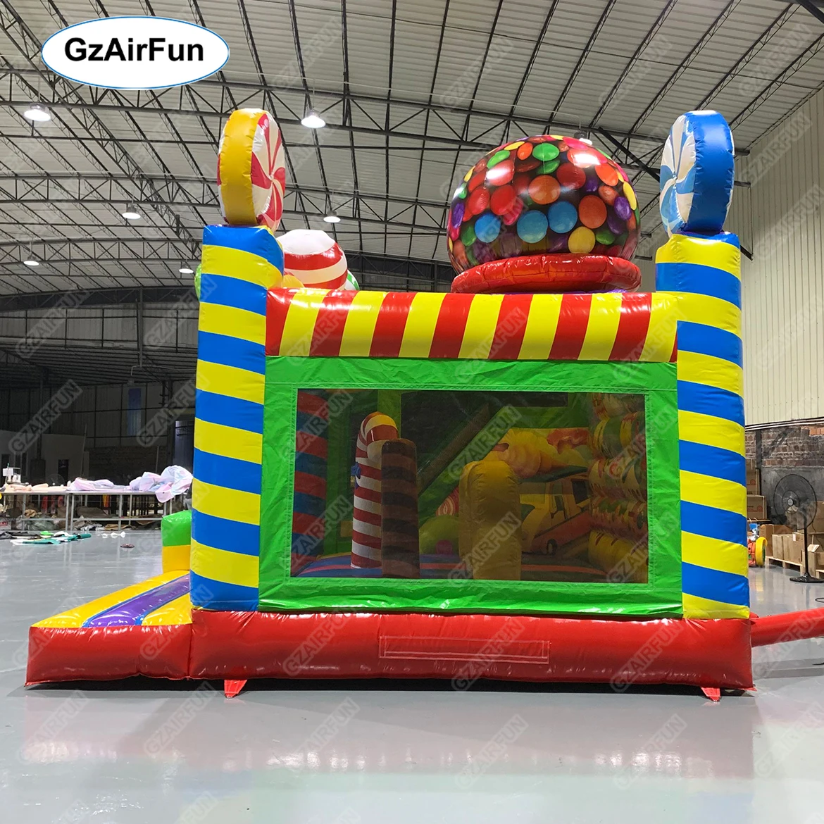 Colorful Candy Inflatable Bounce Castle Slide Combo Kids Inflatable ...
