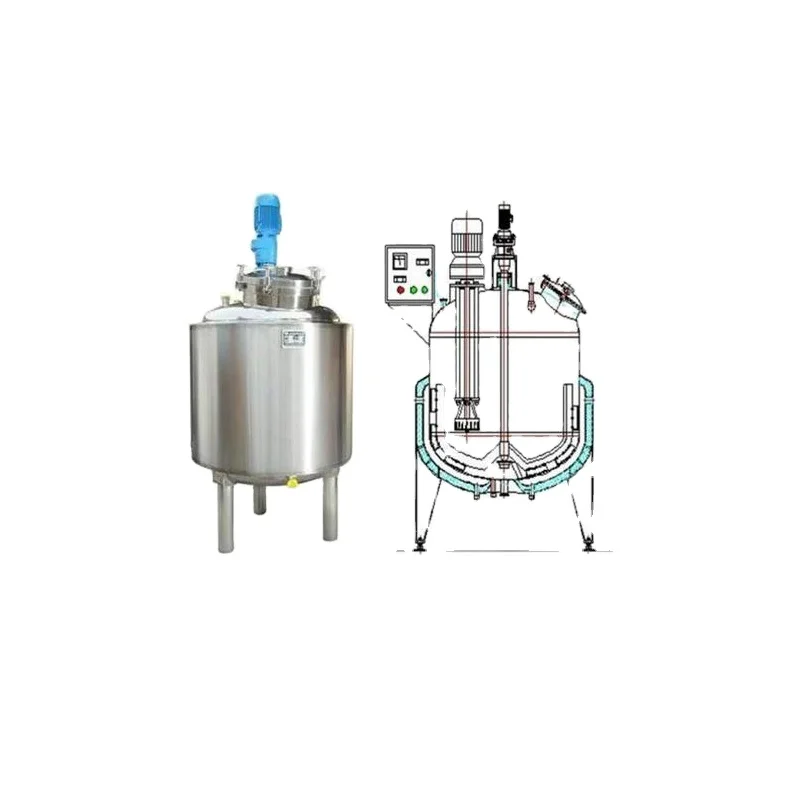 500L 1000L Stainless Steel Tank with Agitator Homogenizer