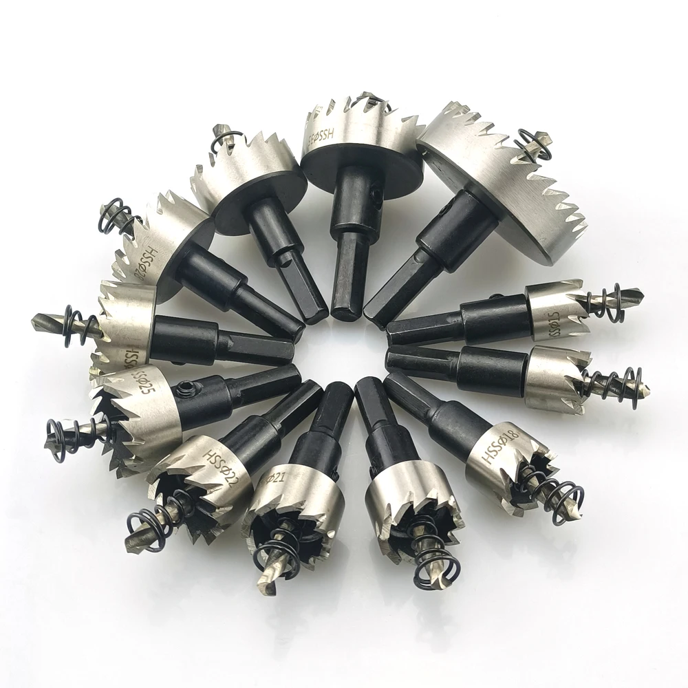 Perfactool 15-50mm Hss Hole Saw Set Drill Bit Drilling Crown Suitable ...