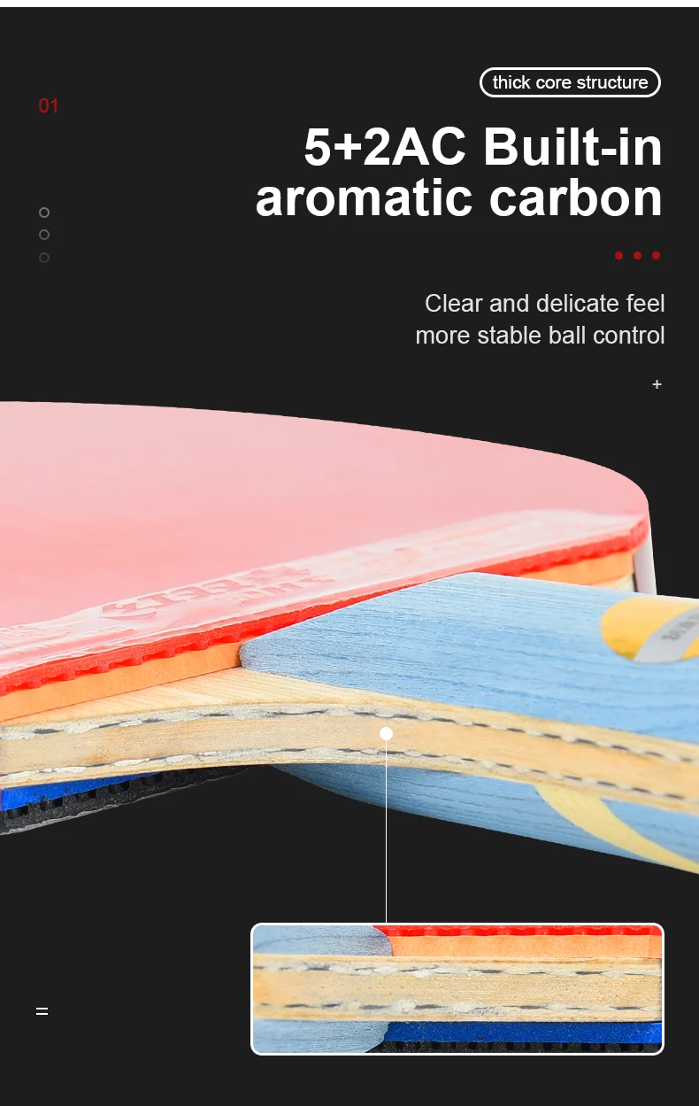 DHS Table Tennis Racket - Professional Comfort & Performance