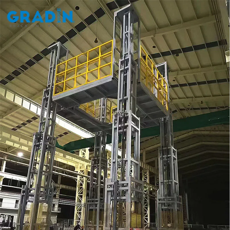 Multi-stage Cylinder Lift Hydraulic Lifting Platform Four-column ...