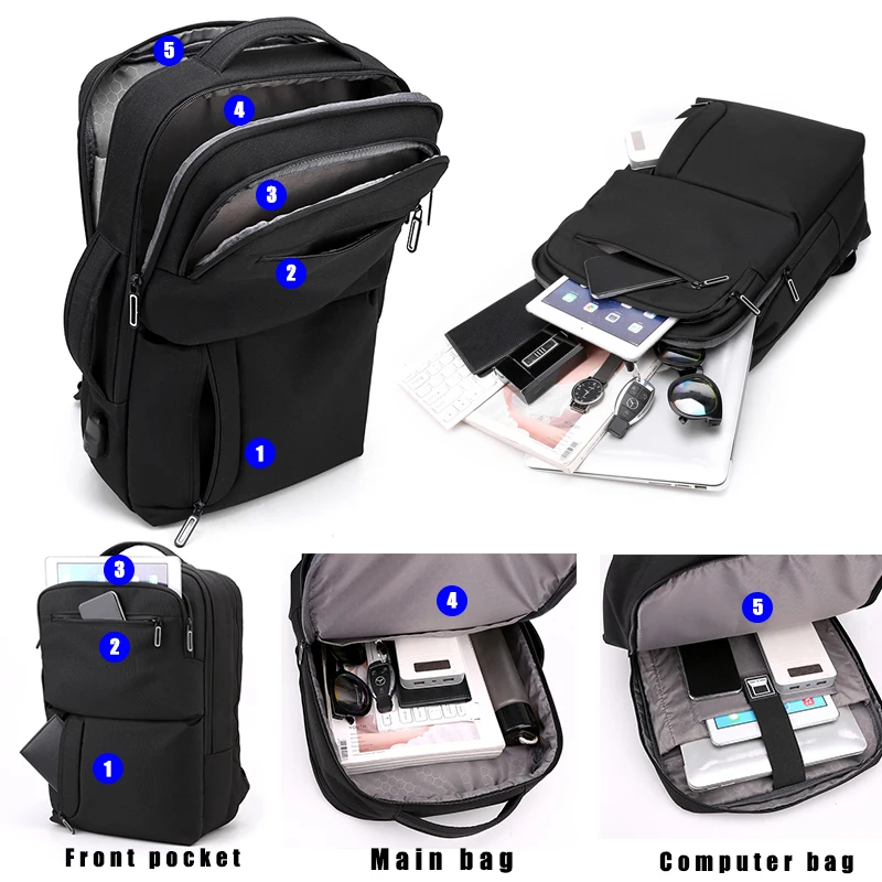 Best Selling Backpack Fashion Office 15.6 Laptop Backpack Luxury Travel ...
