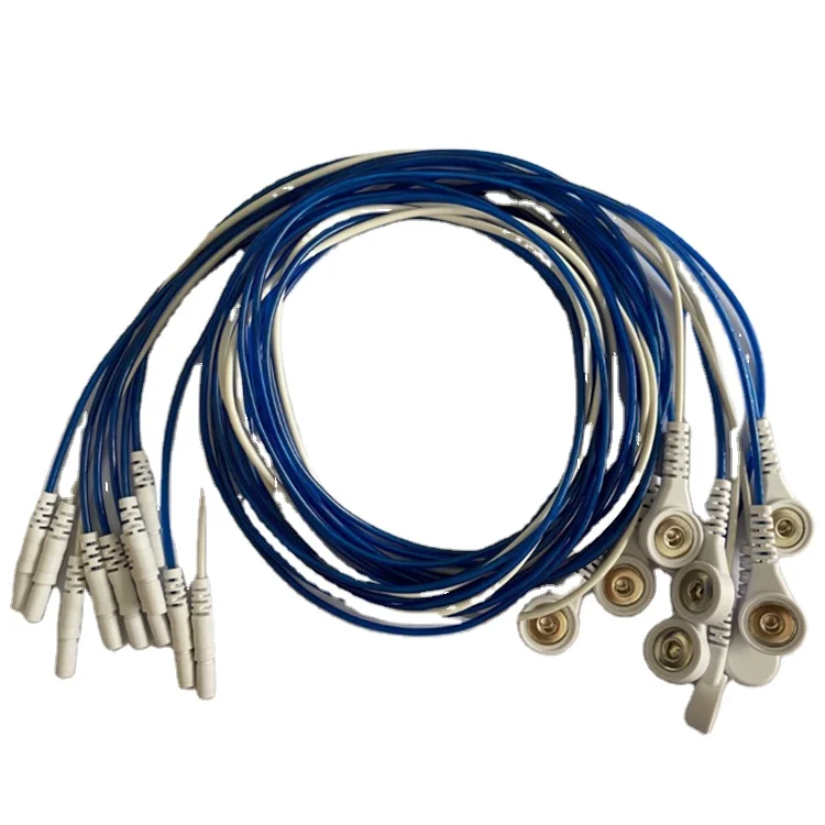Disposable ECG lead cable snap button electrode EEG wire| Alibaba.com