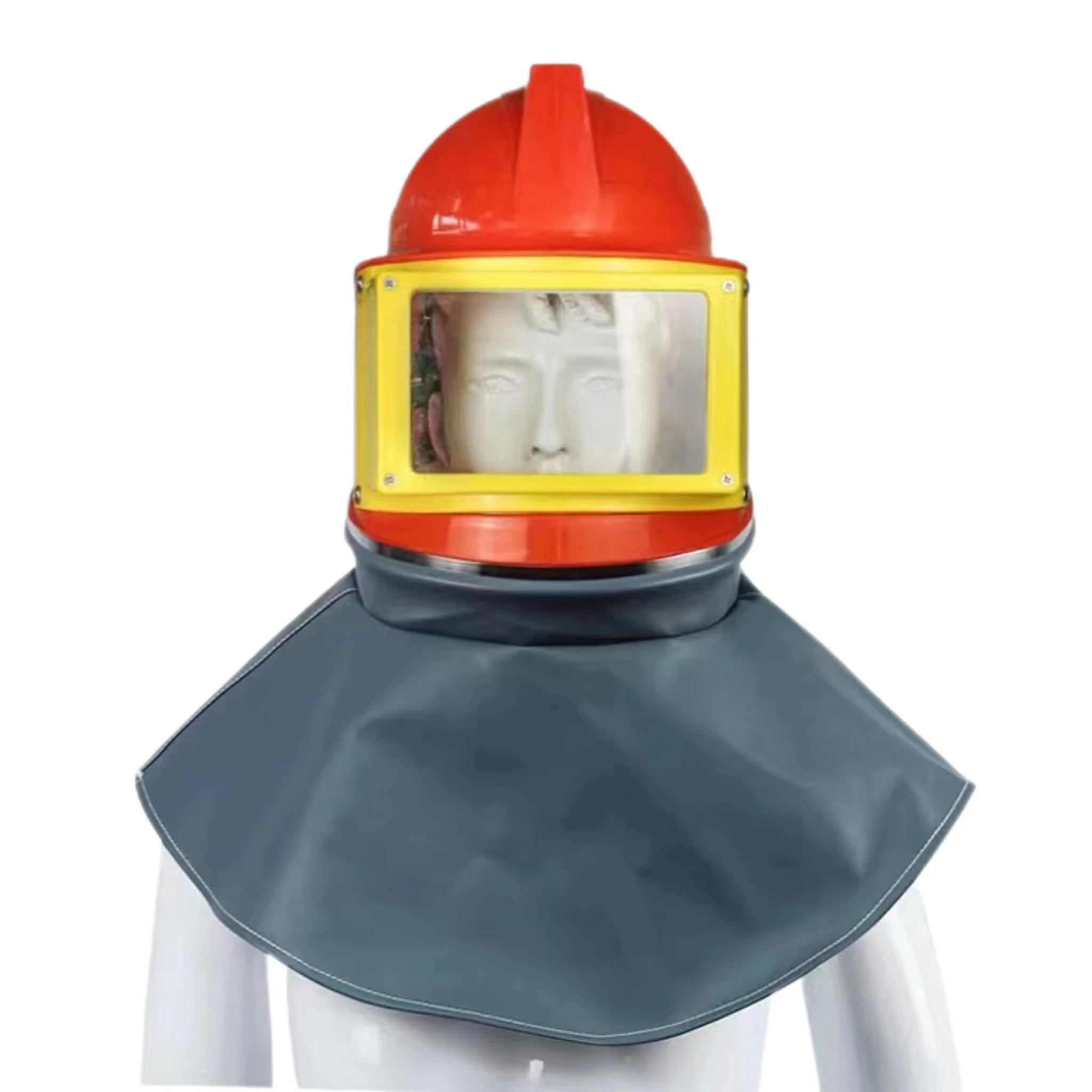 Sandblasting safety helmet fully enclosed oxygen supply type ...