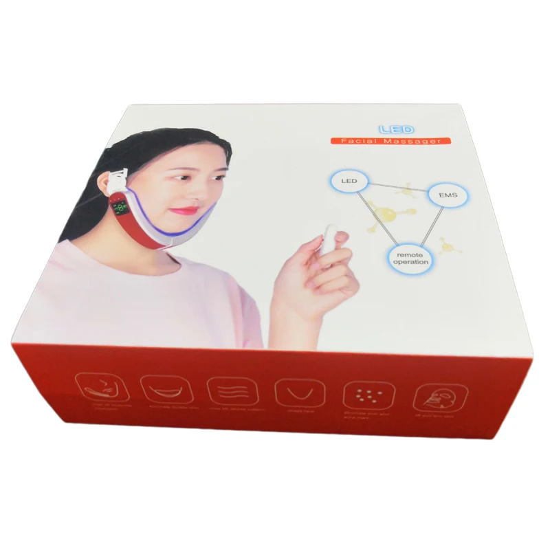 Facial Electronic Pulse V-shaped Face Lifter Massager Ems Slimming ...