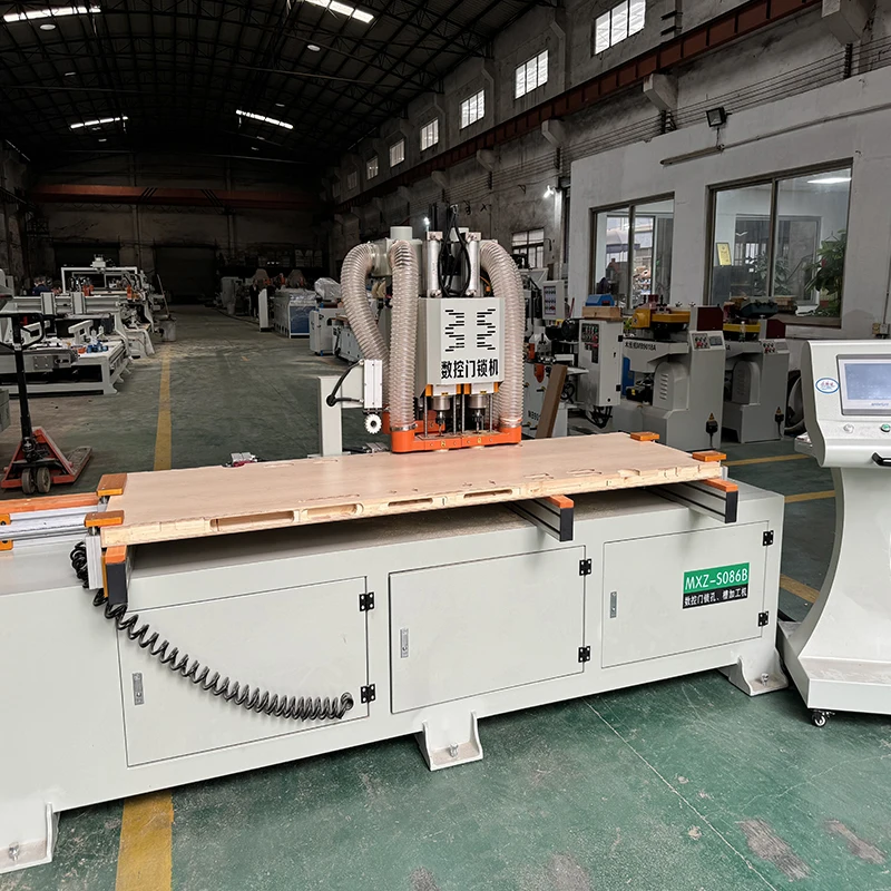 Cnc Door Lock Hole Drilling Hinge Boring Machine Door Hole Slotting ...