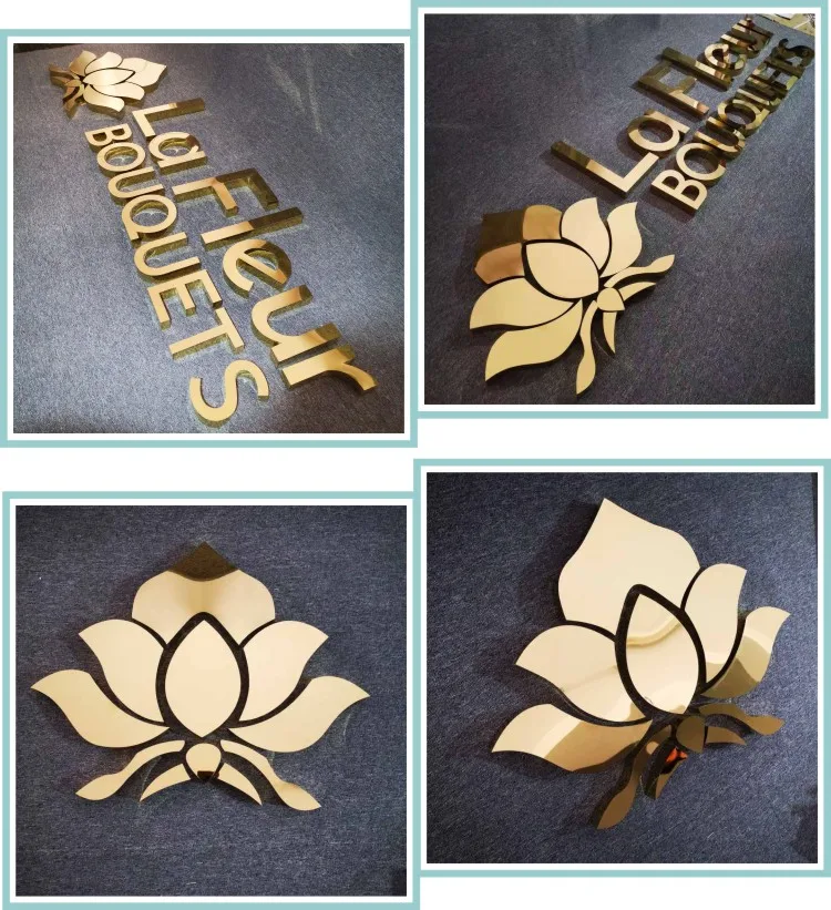 Metal Wall Letters Gold 3d Stainless Steel Signs Small Metal Alphabet ...