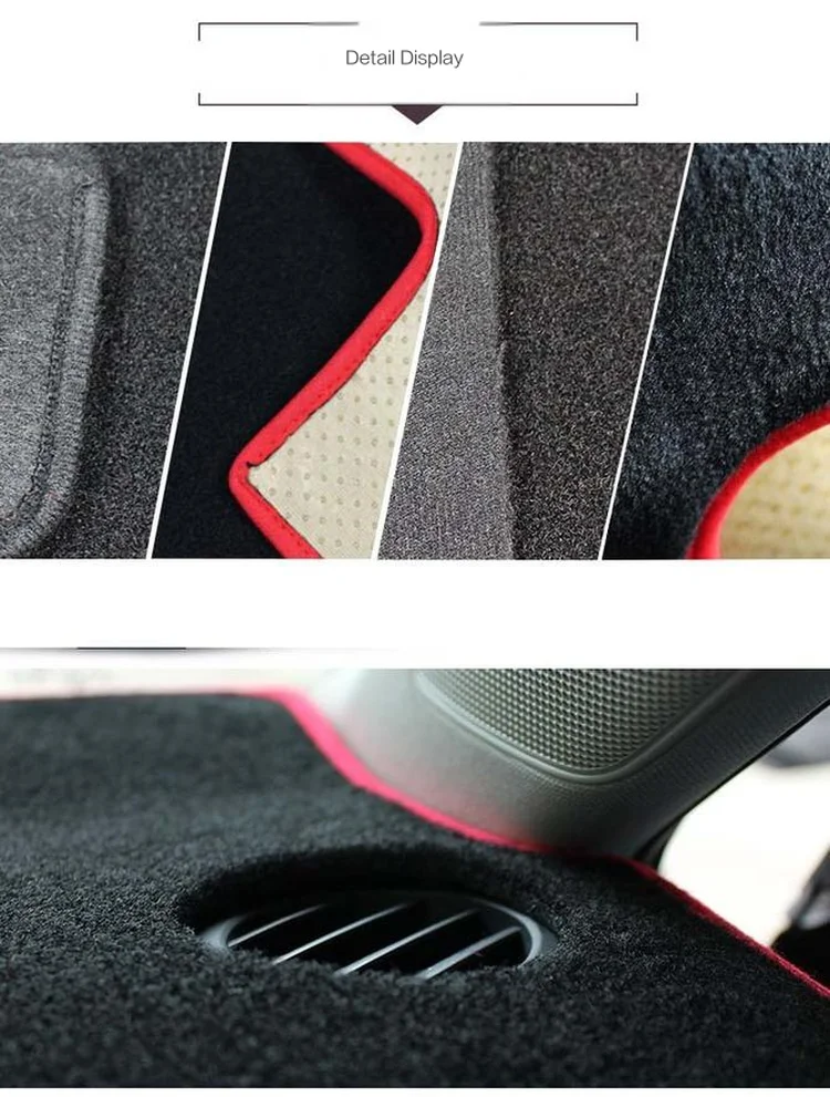 ROHUA MG GS Dashboard Shading Pad Premium Dash Cover Black Flannel ...