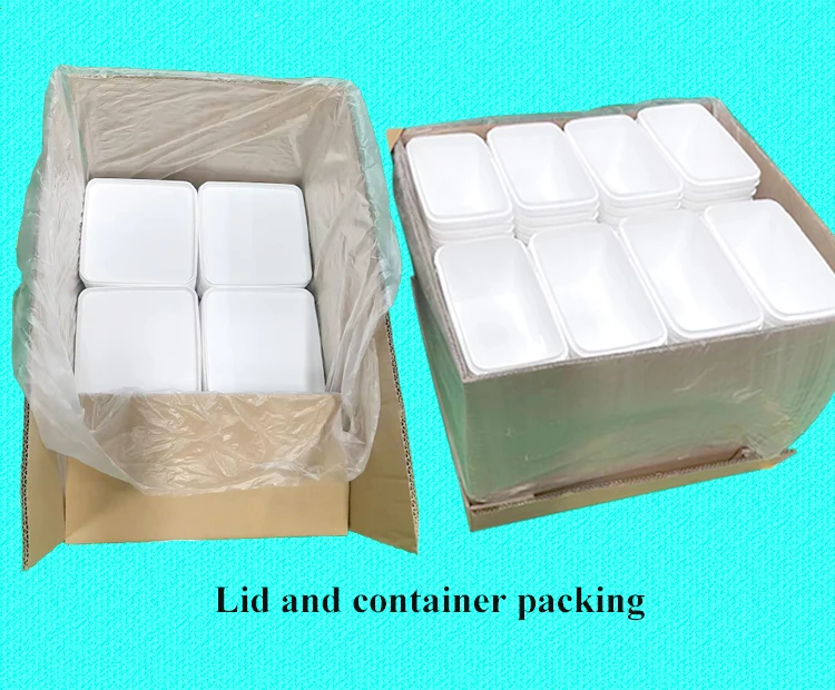 1000 Ml Rectangular Tamper Evident Ice Cream Packaging Snack Storage ...