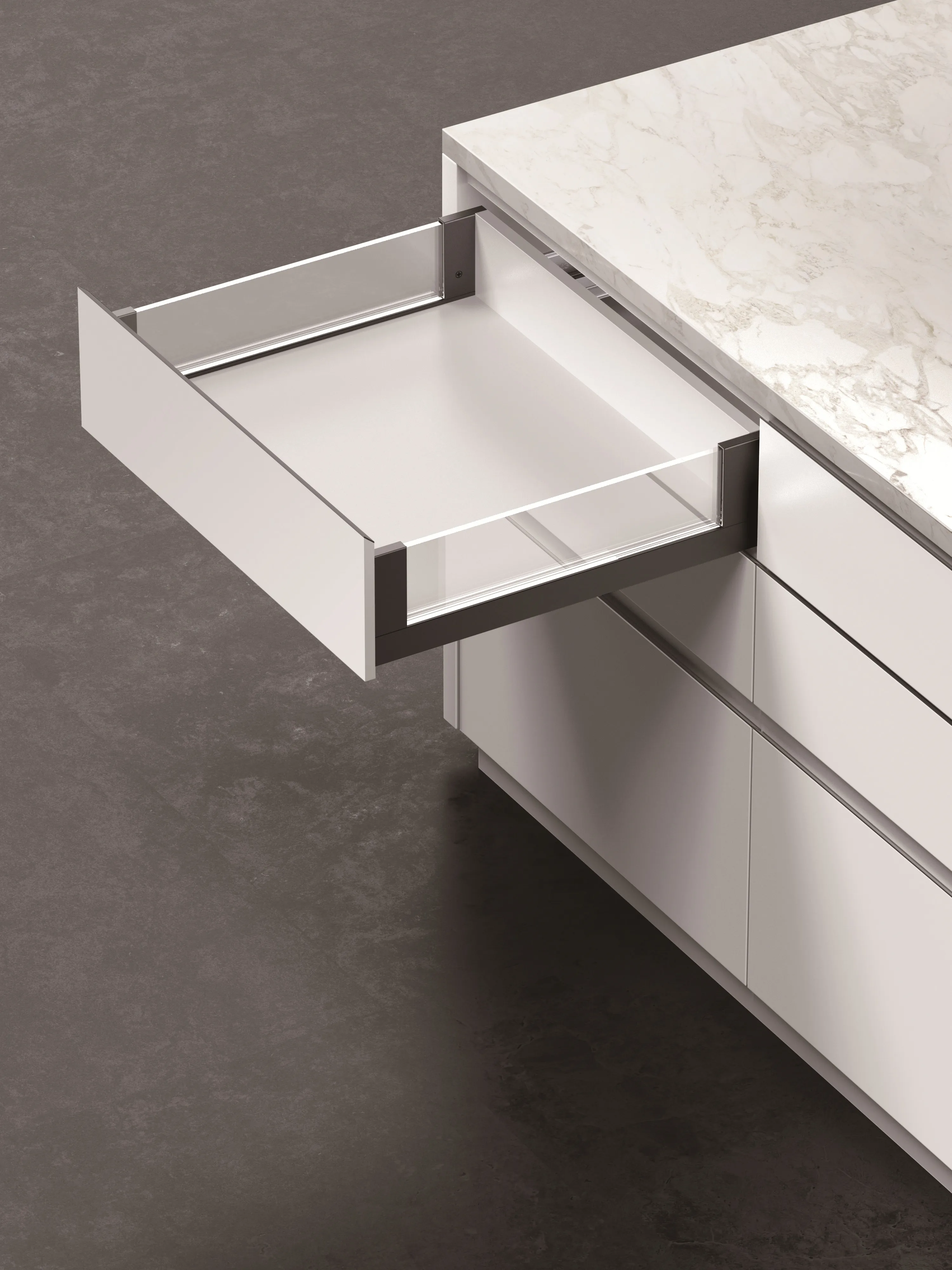 Garis Plus Box Metal Slim Box Soft Closing Drawer Slide System
