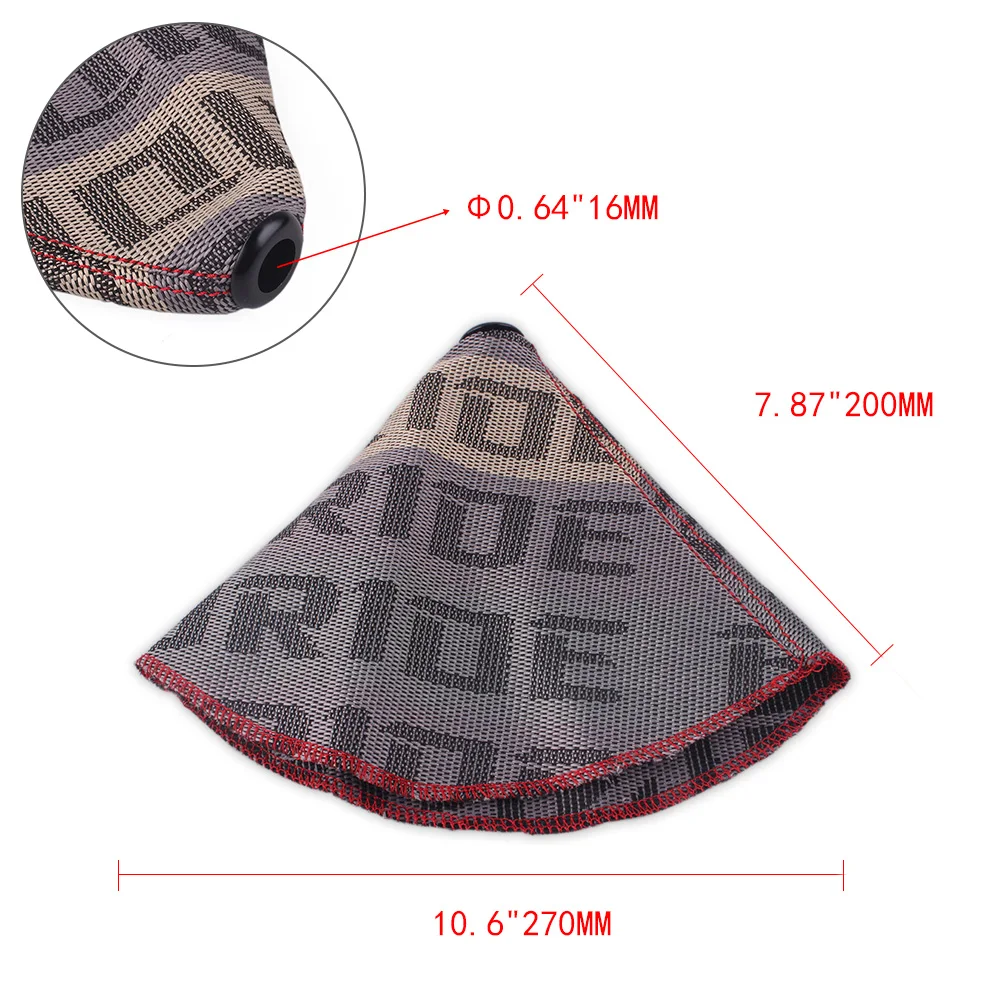 Universal JDM Style Bride Canvas Shift Lever Knob Boot Cover