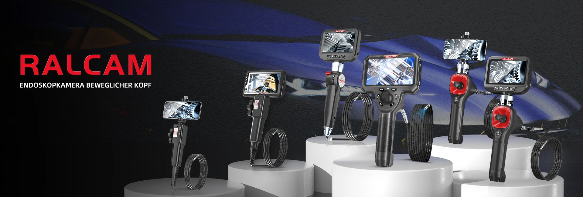 Ralcam 4 Way Cellphone Articulating Borescope 6.2MM Handheld Visual ...