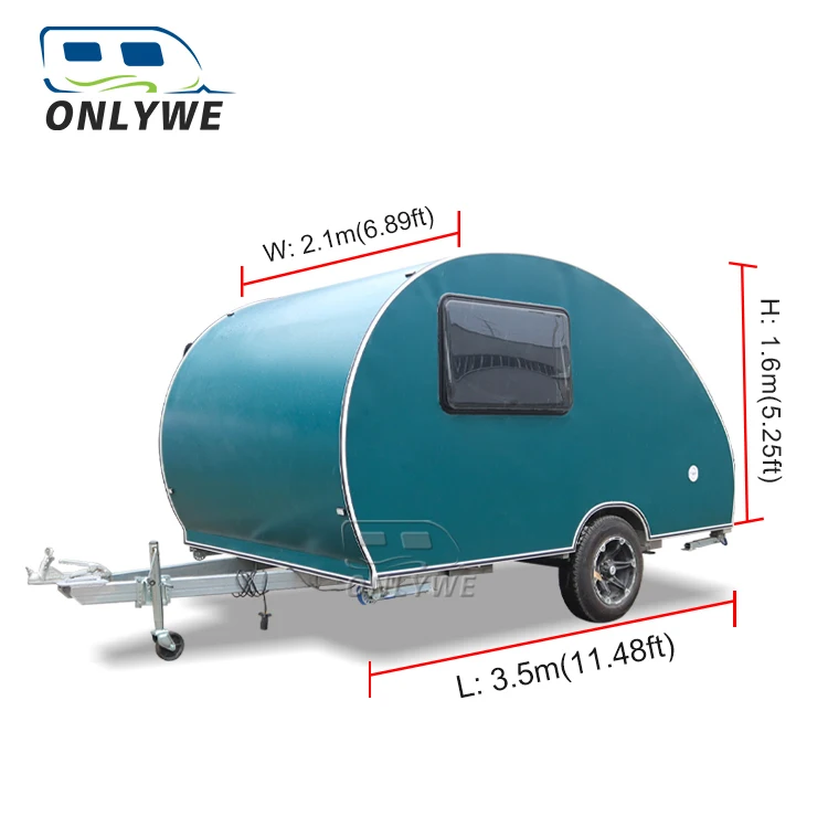 ONLYWE Mini Micro Teardrop Camper Trailer Outdoor Small off Road Towing ...