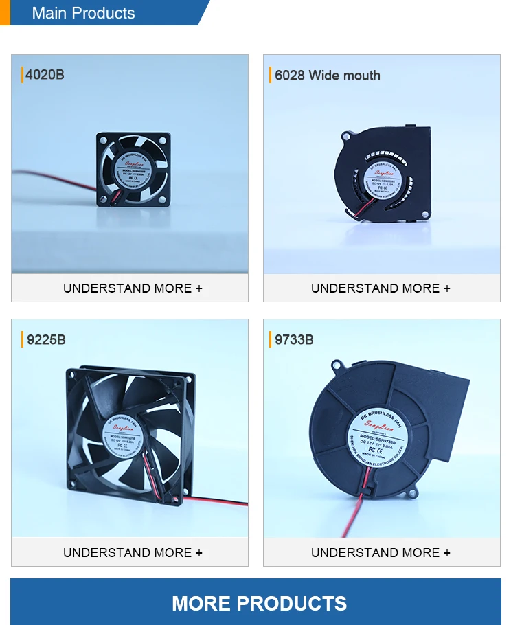 12038 square 120X120X38mm with PBT Blade Aluminum Frame DC Axial Fan ...