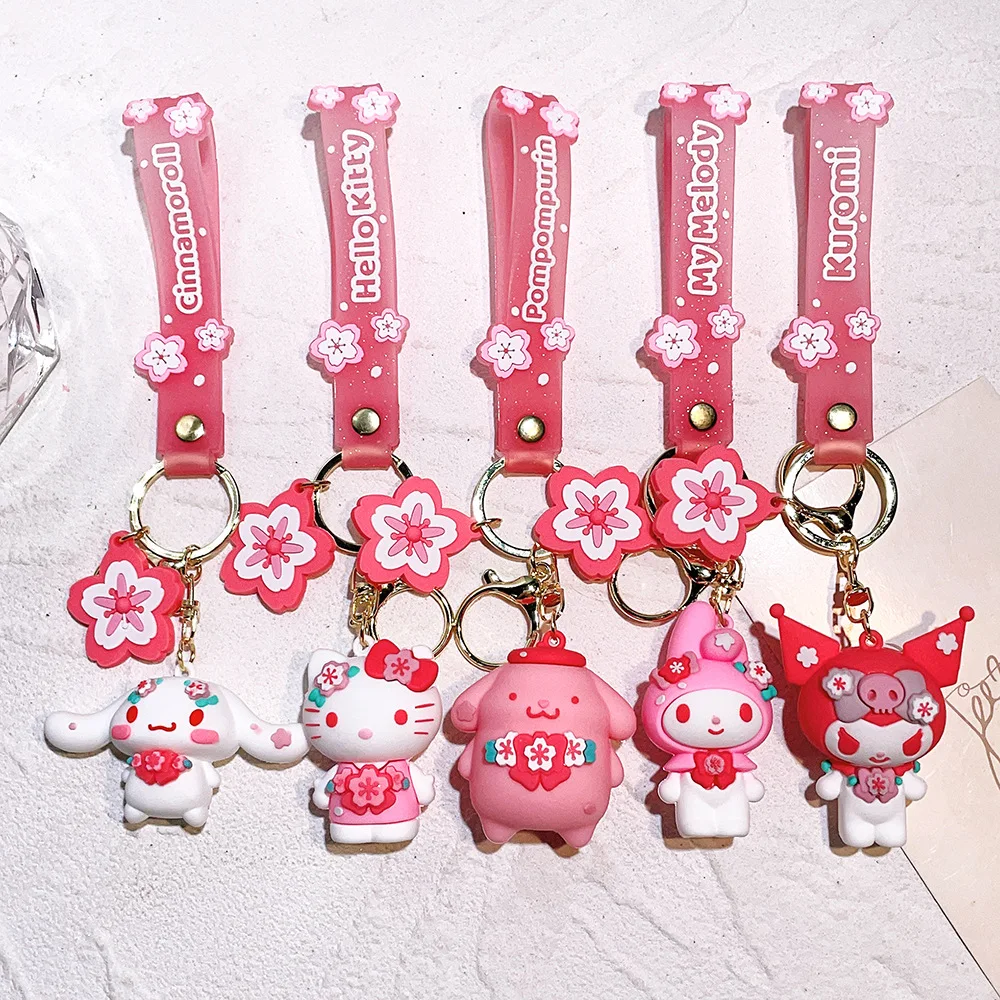Wholesale Kawaii Hello Kitty Keychains Sanrio Kouromi Cartoon Key Ring ...