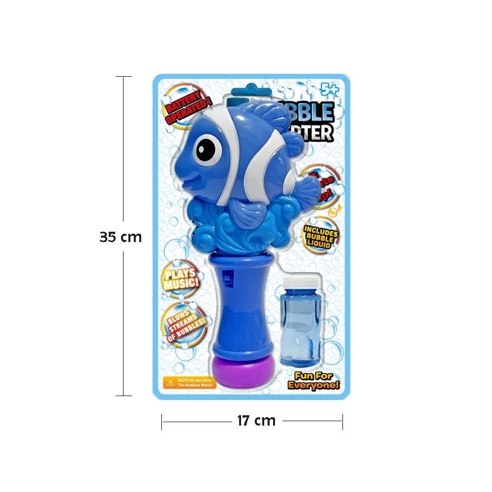 Cartoon Fish Bubble Wands with Light, Summer Outdoor Fun Mini Bubble ...