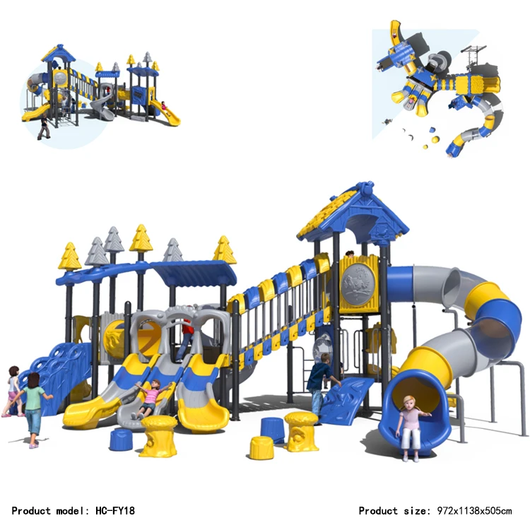 Oem Playhouse Big Plastic Garden Kids Transparent Tube Slip N Swing ...