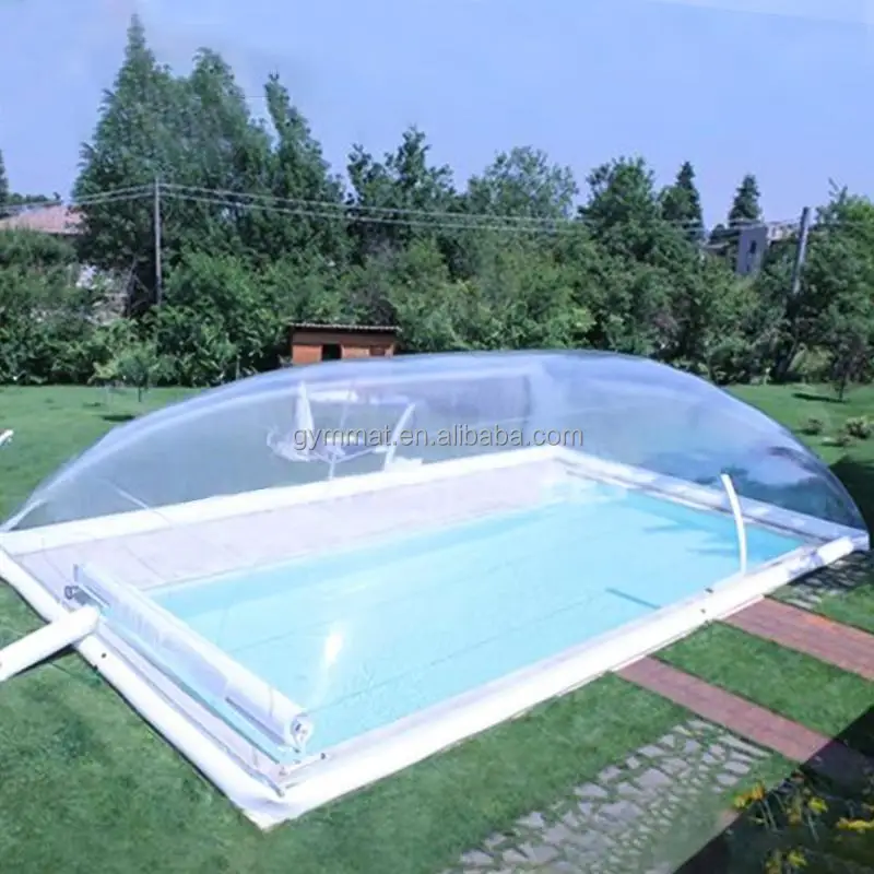Customized Transparent Rectangular Inflatable Pool Cover