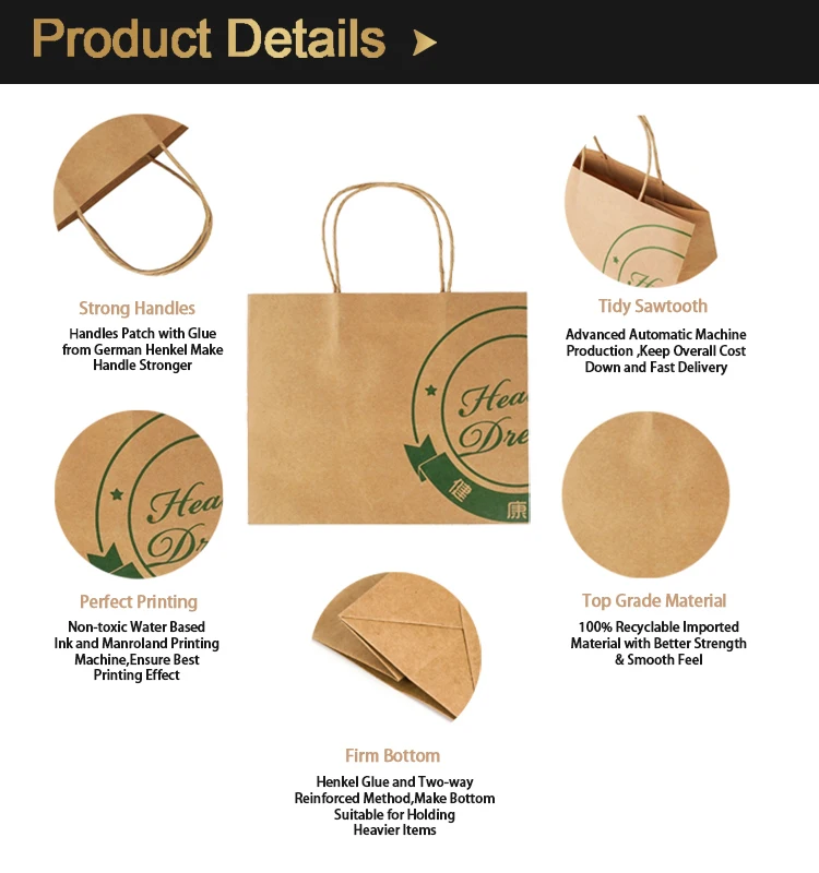 8 Colors Kraft Paper Birthday Party Goody Bags With Handle Birthday ...