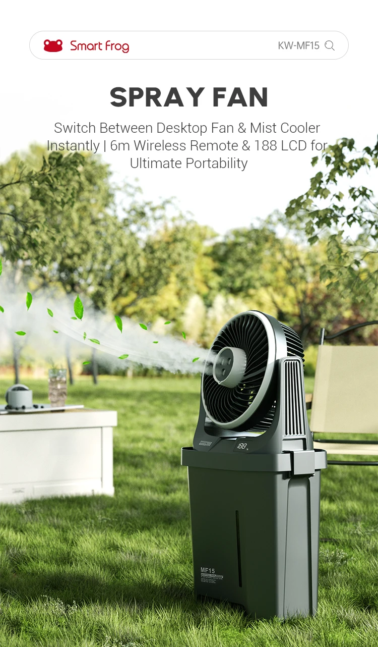Remote Portable Water Spray Cooling Fan Water Mist Fan Small Appliance ...