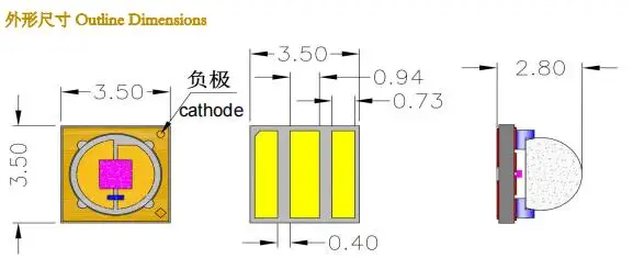 High Power 36W UVC LED Array for Deep UV Curing Systems