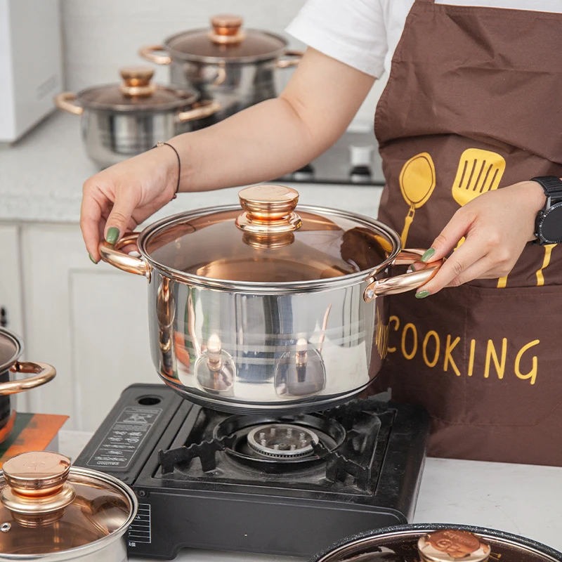 Stainless Steel Non-Stick Cookware Set Camping Kitchen Ware with Pots ...