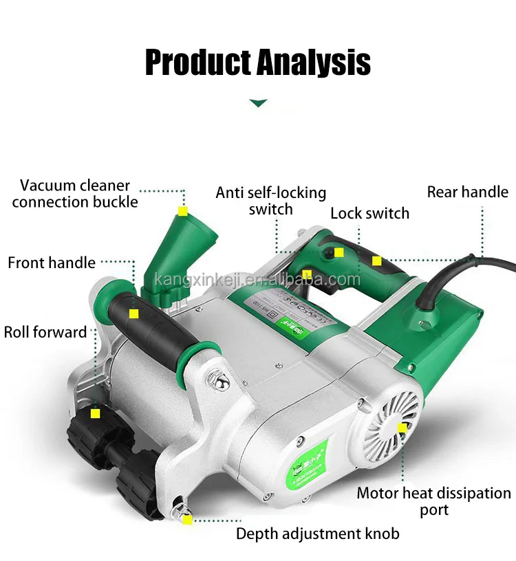 Portable Electric Concrete Cutter Wall Slotting Machine 220v 1100w High ...