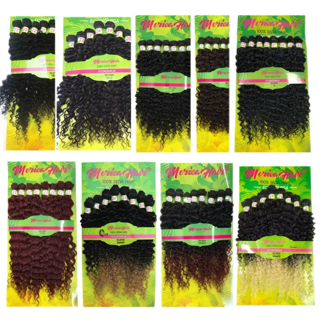 Wholesale Customized Color Synthetic Hair Bundles Extension For Making ...