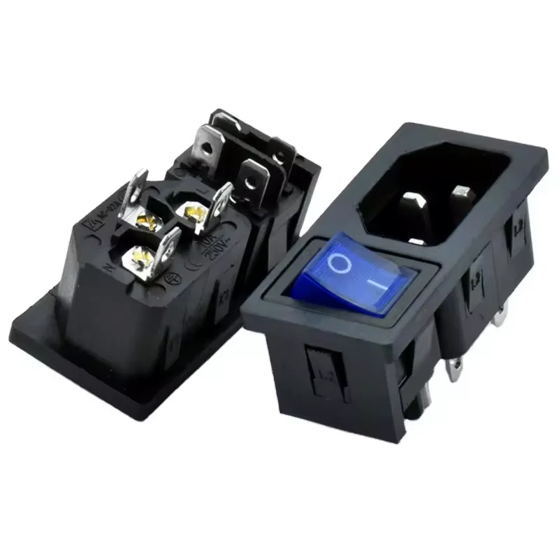 Industrial 6-Pin Plug Socket with 3P & 4P Switch 15A/10A Rated Current ...